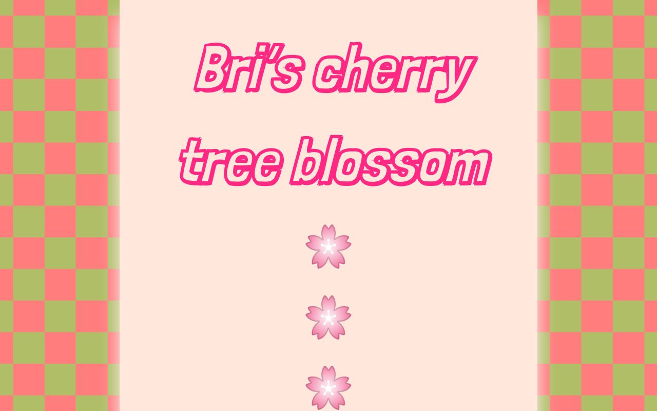 Bri’s cherry tree blossom